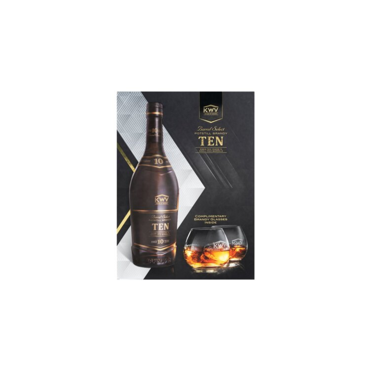 KWV 10 year old (Gift box with 2 glasses) – The Oak Room